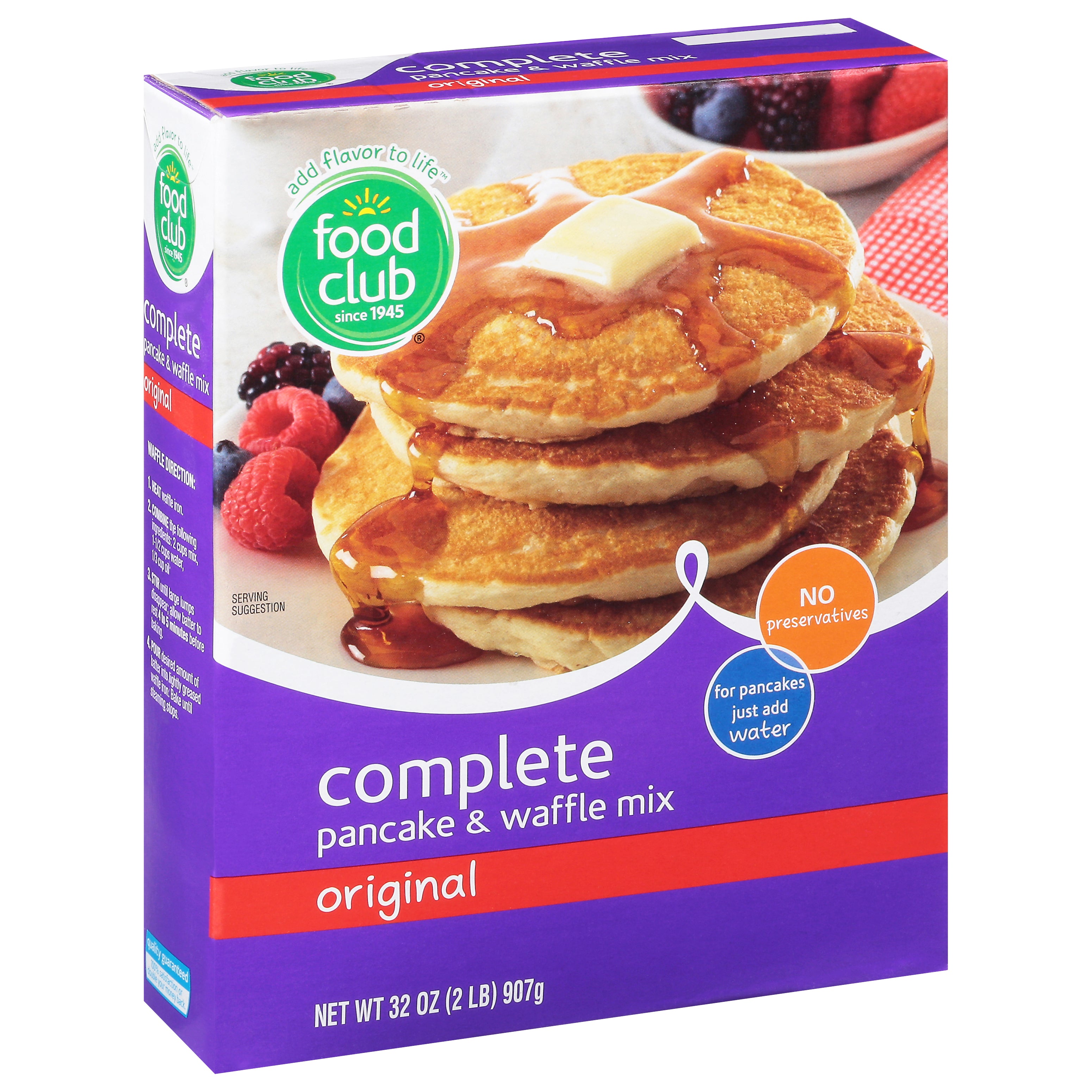 Food Club Complete Original Pancake & Waffle Mix 32 oz – Douglas Food Valu