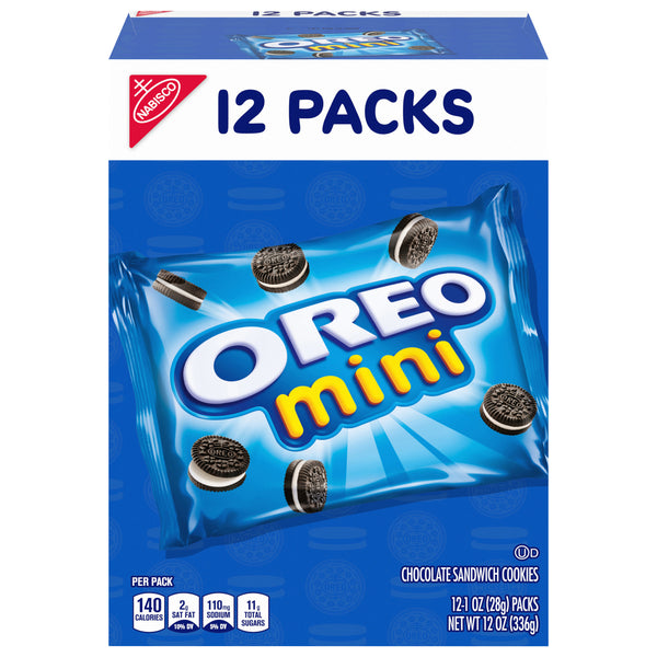 OREO Mini Chocolate Sandwich Cookies, 12 Snack Packs – Douglas Food Valu