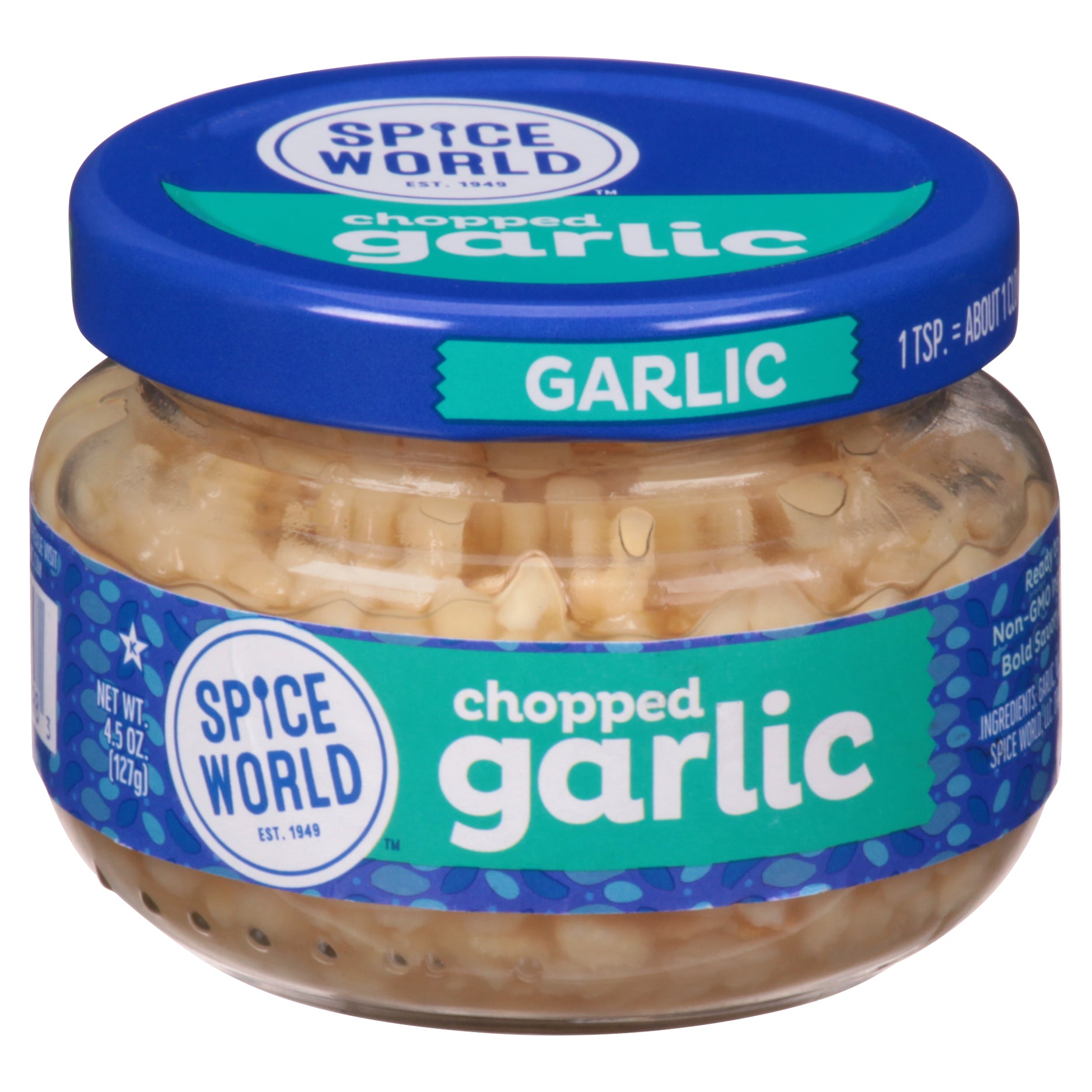Spice World Chopped Garlic 4.5 oz – Douglas Food Valu