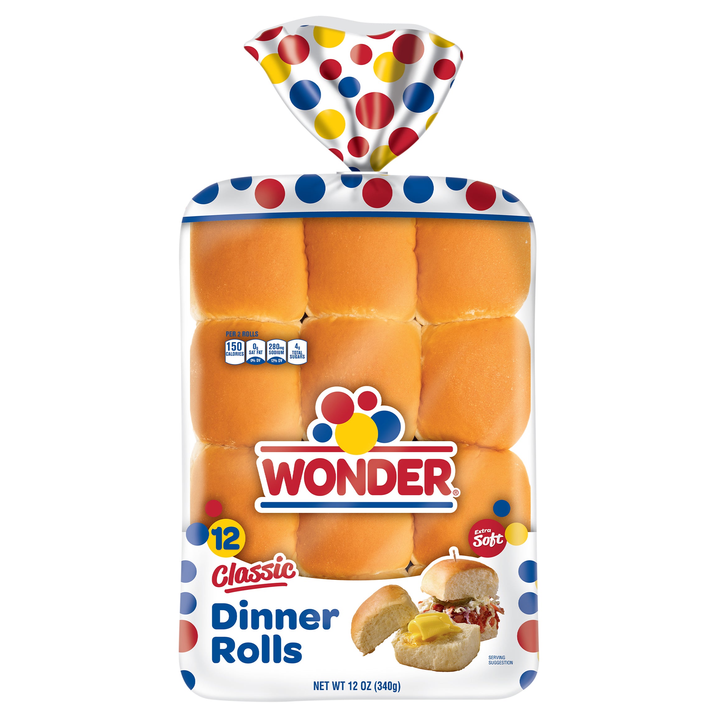 Wonder Extra Soft Classic Dinner Rolls 12 ea – Douglas Food Valu