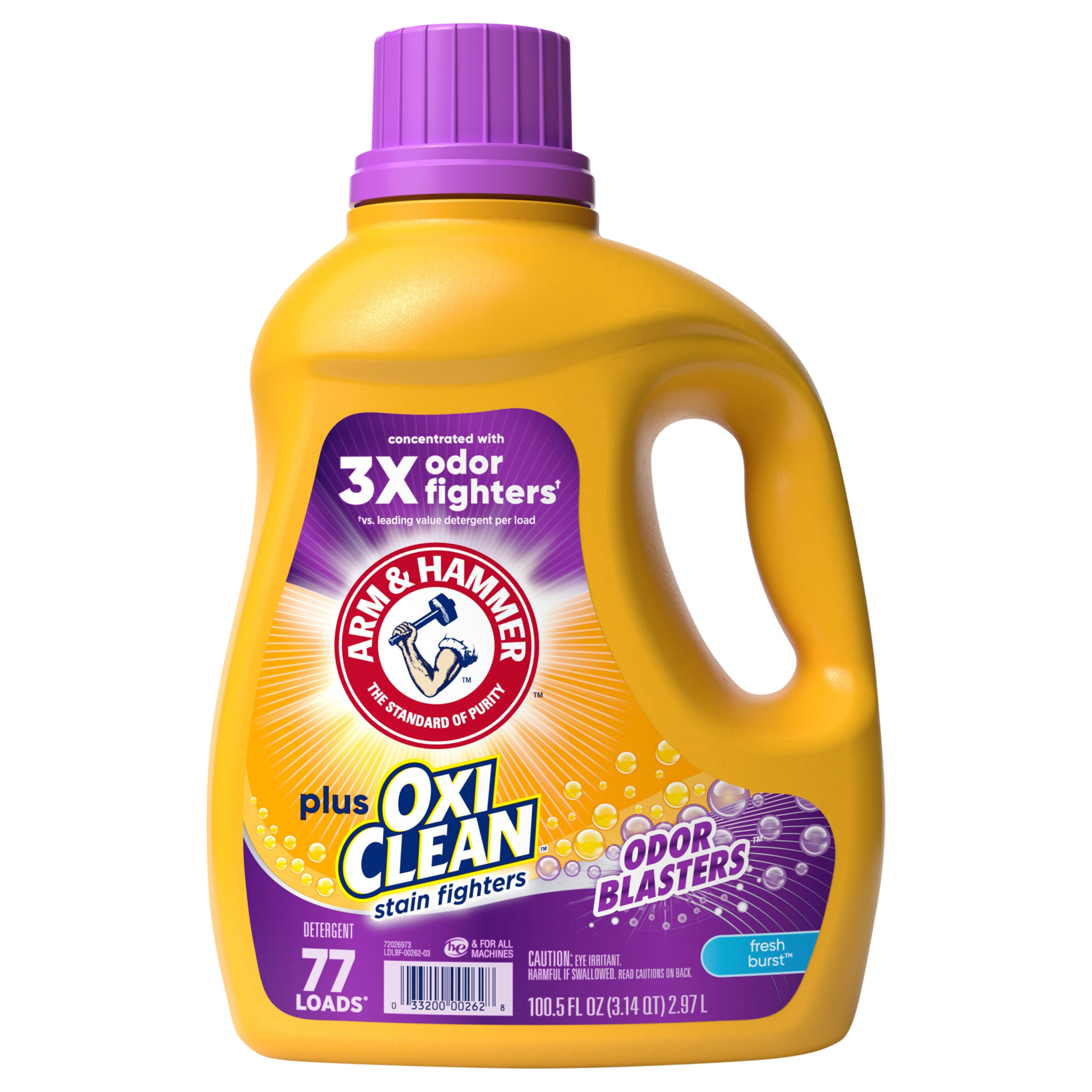 Arm and Hammer Liquid Laundry 100.5 oz Plus OxiClean Odor Blasters ...