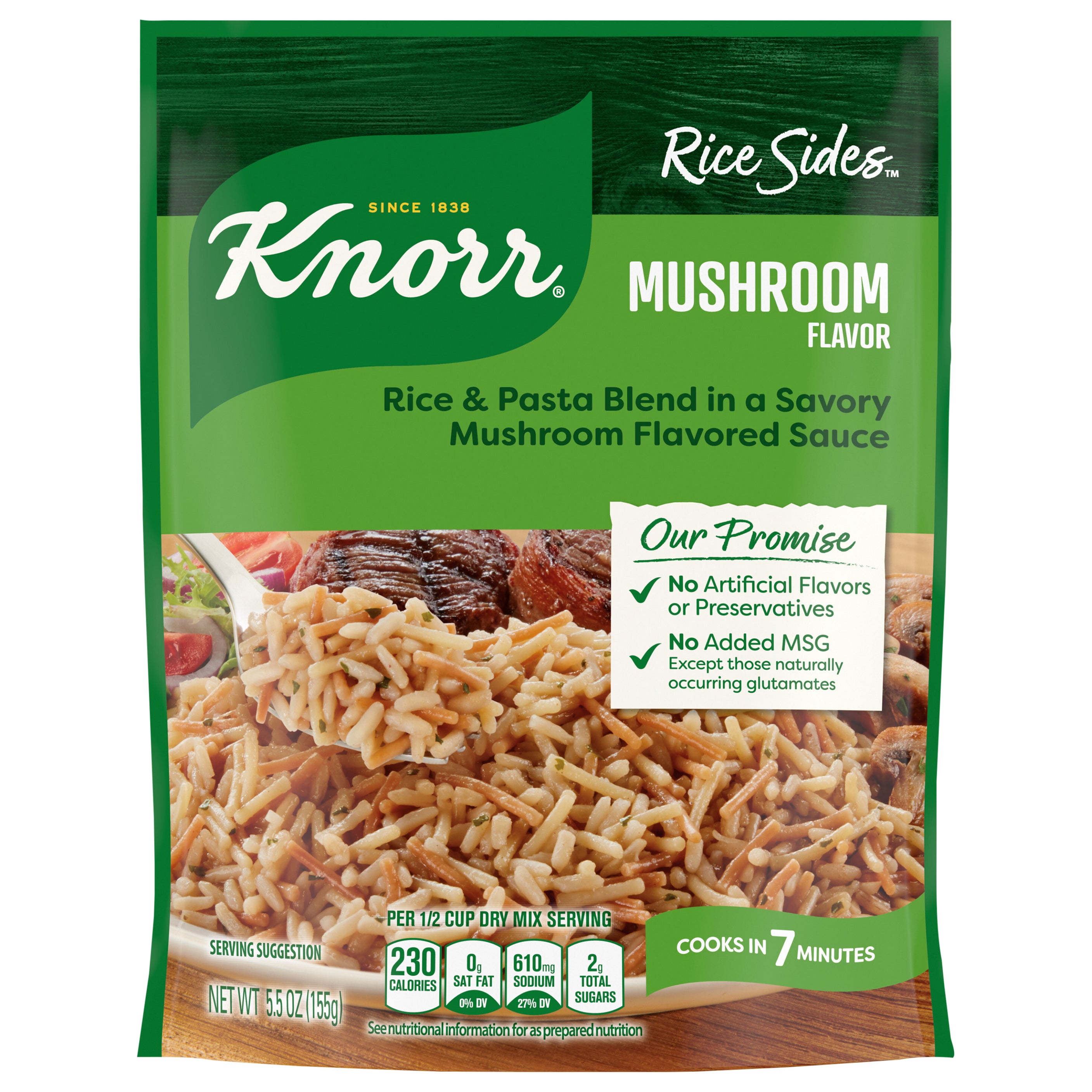 Knorr Mushroom Long Grain Rice and Vermicelli Pasta Blend Rice Sides ...